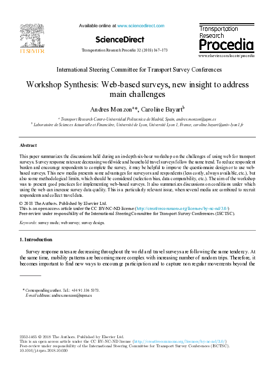 (PDF) Workshop Synthesis: Web-based surveys, new insight to address ...