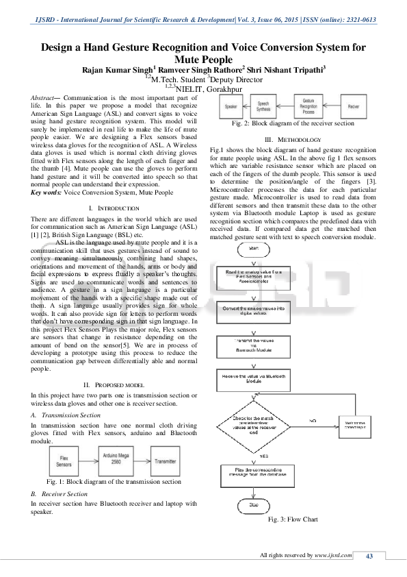 (PDF) Design a Hand Gesture Recognition and Voice Conversion System for ...