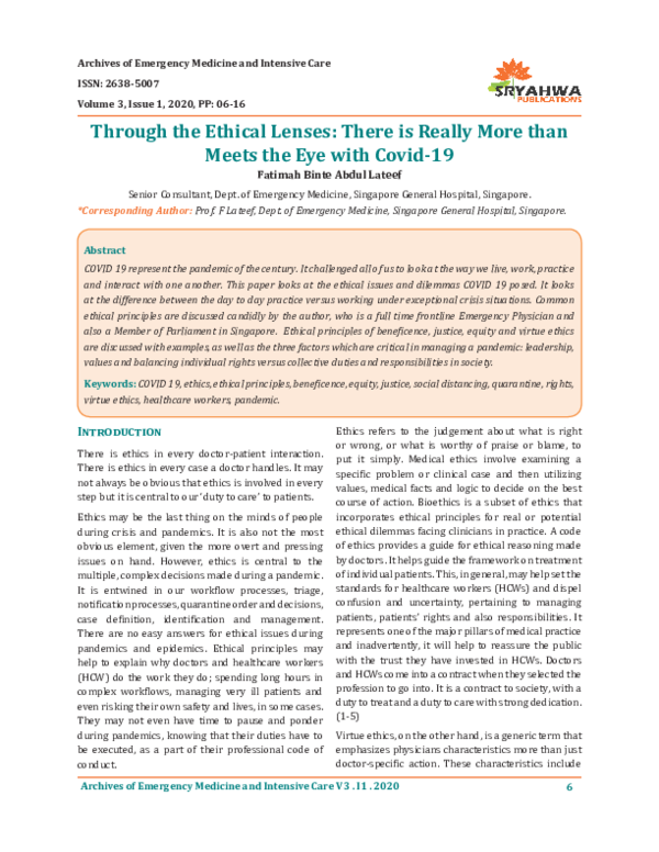 (PDF) Through the Ethical Lenses: There is Really More than Meets the ...
