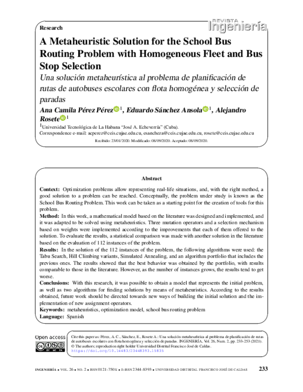 (PDF) A Metaheuristic Solution for the School Bus Routing Problem with ...