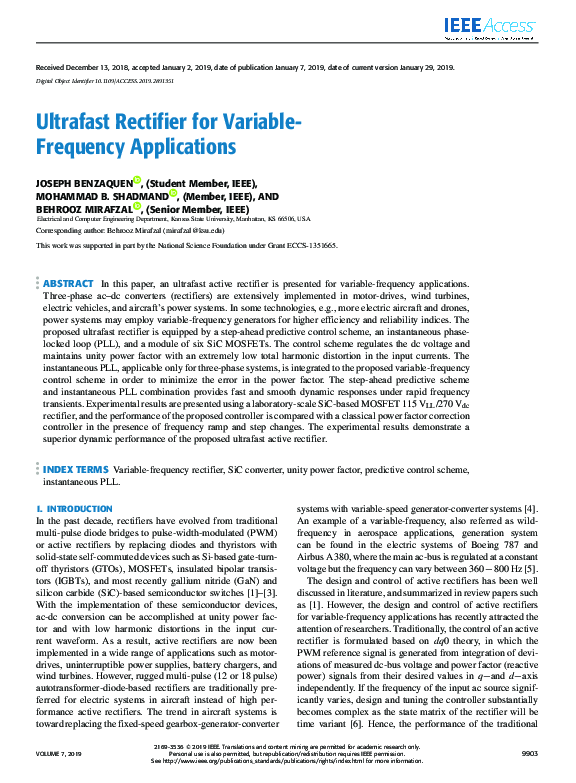 (PDF) Ultrafast Rectifier for Variable-Frequency Applications