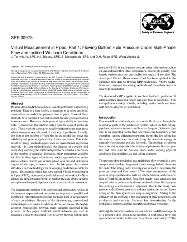 (PDF) Virtual Measurement in Pipes: Part 1—Flowing Bottom Hole Pressure Under Multi-Phase Flow ...