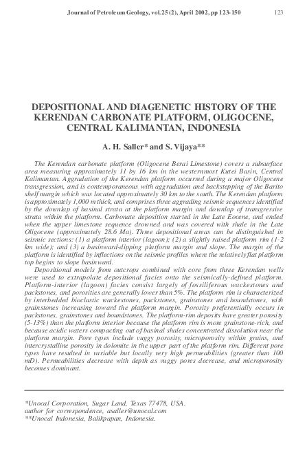 (PDF) Depositional and Diagenetic History of the Kerendan Carbonate ...