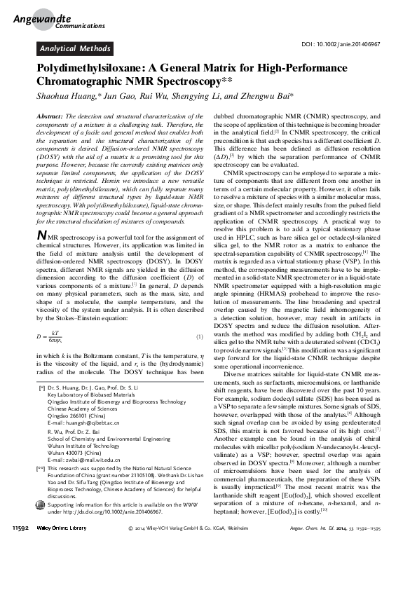 (PDF) Polydimethylsiloxane: a general matrix for high-performance ...