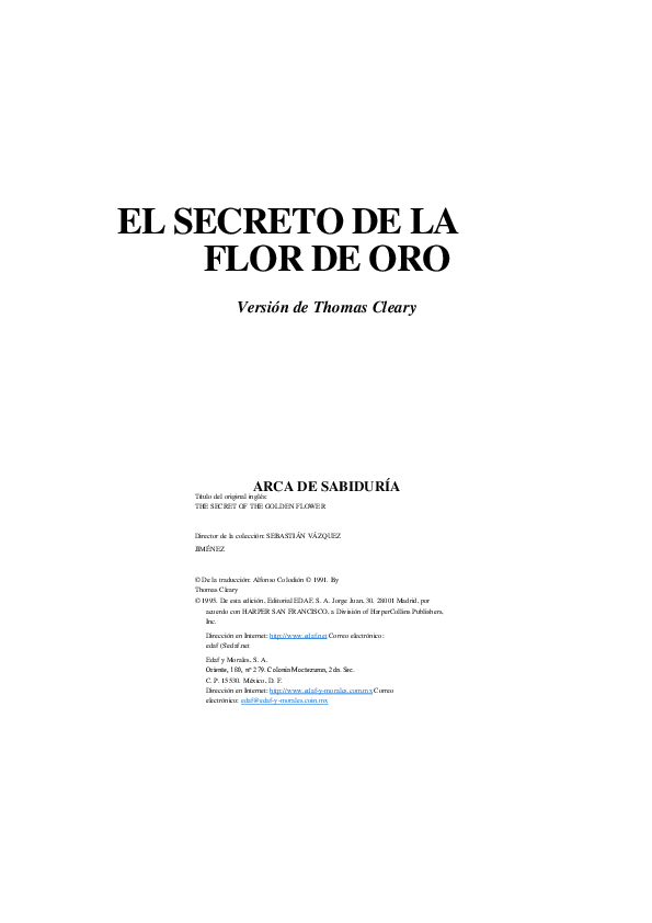(PDF) EL SECRETO DE LA FLOR DE ORO