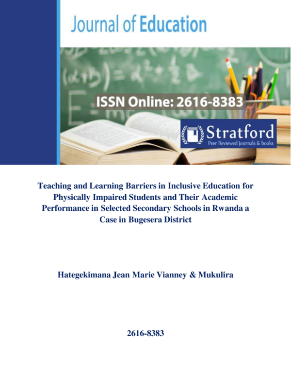 (PDF) Teaching and Learning Barriers in Inclusive Education for ...