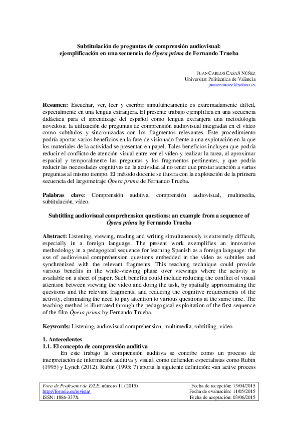 (PDF) Subtitulación de preguntas de comprensión audiovisual ...