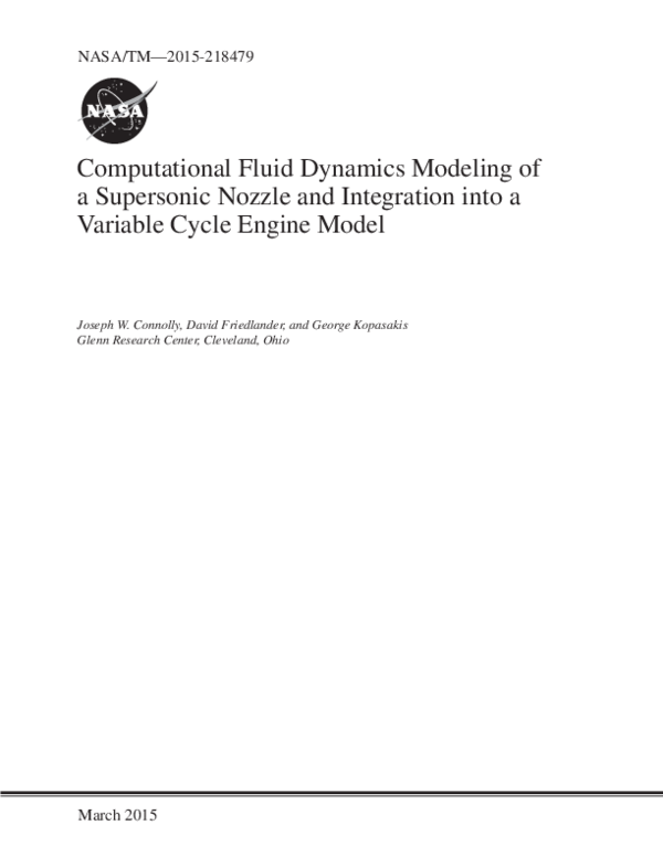 (PDF) Computational Fluid Dynamics Modeling of a Supersonic Nozzle and ...