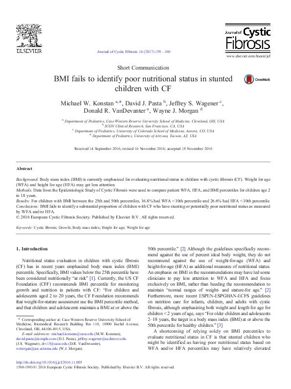 (PDF) BMI fails to identify poor nutritional status in stunted children ...