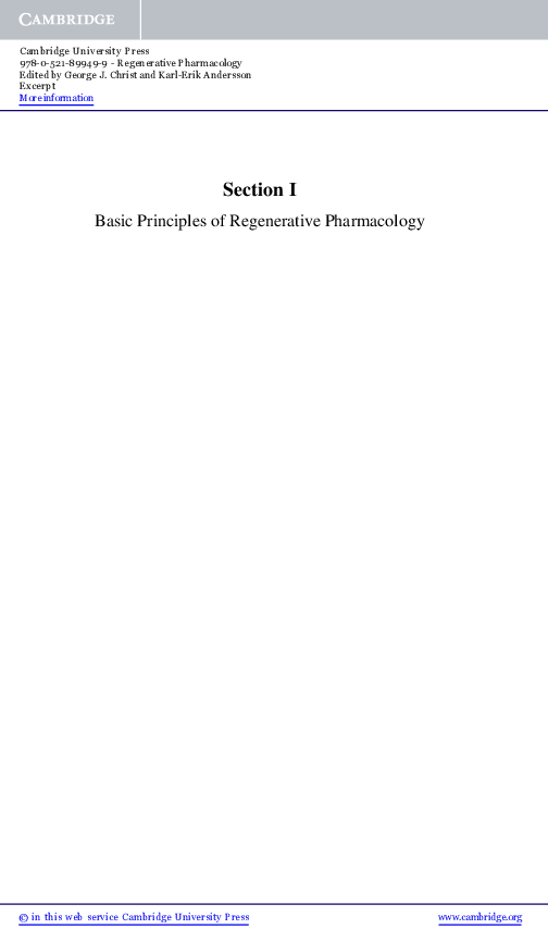 (PDF) Introduction to Regenerative Pharmacology: A Short Primer on the ...