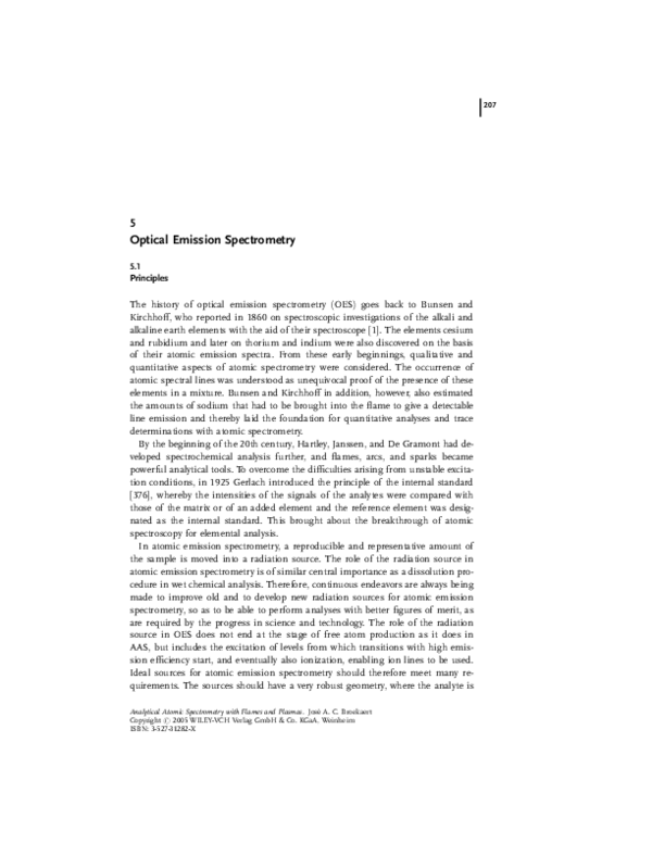 (PDF) Analytical Atomic Spectrometry with Flames and Plasmas: Second ...