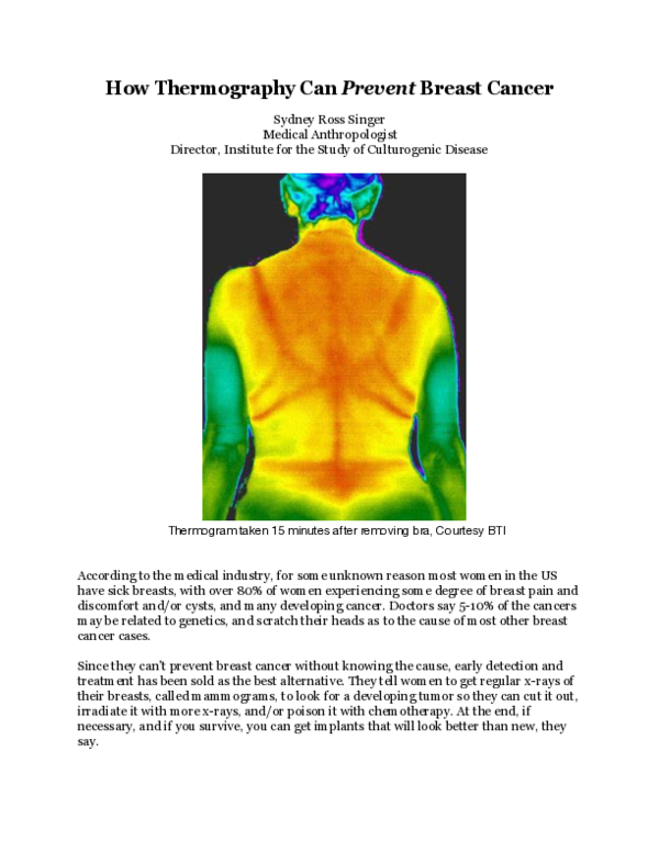 (PDF) How Thermography Can Prevent Breast Cancer