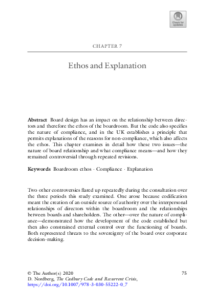 (PDF) Ethos and Explanation