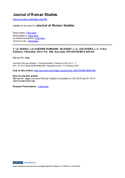 (PDF) Journal of Roman Studies