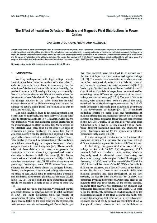 (PDF) The Effect of Insulation Defects on Electric and Magnetic Field ...