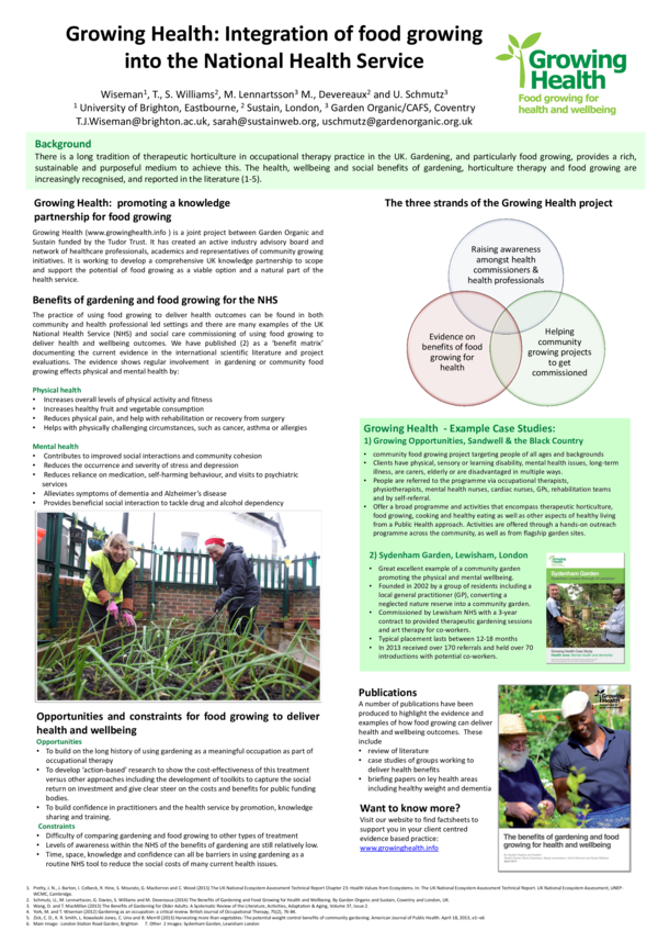 (PDF) Growing health: integration of food growing into the National ...