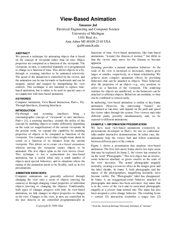 (PDF) View-Based Animation