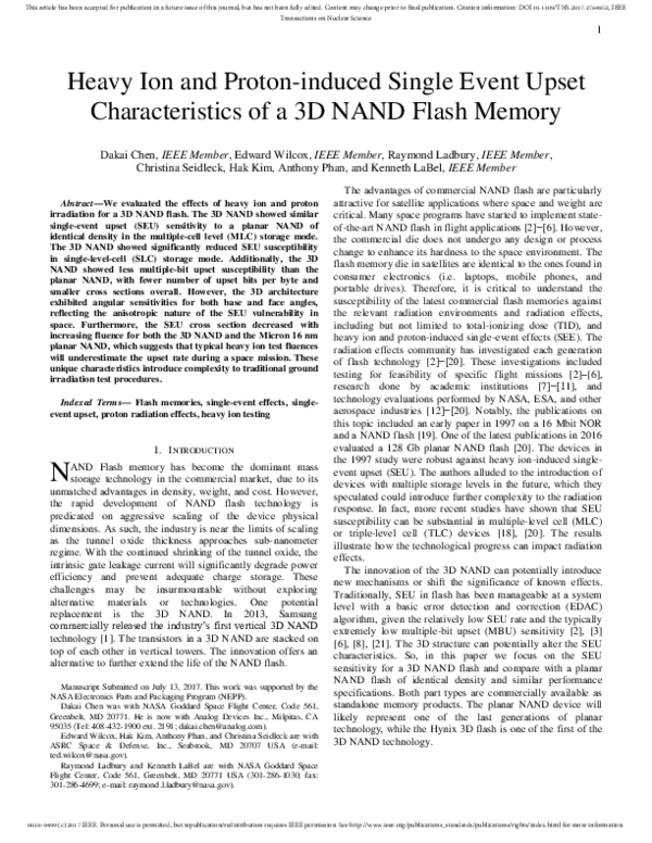 (PDF) Heavy Ion and Proton-Induced Single Event Upset Characteristics ...