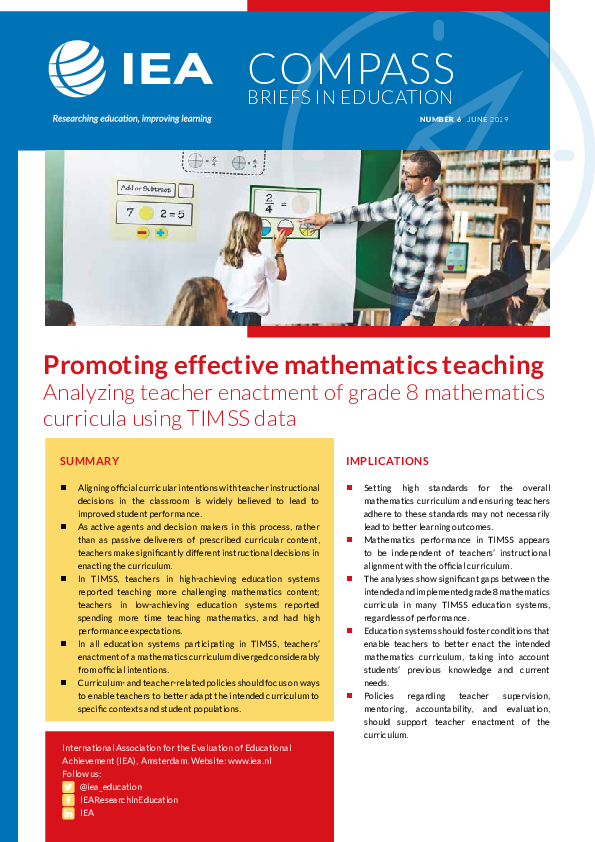(PDF) Promoting Effective Mathematics Teaching: Analyzing Teacher ...