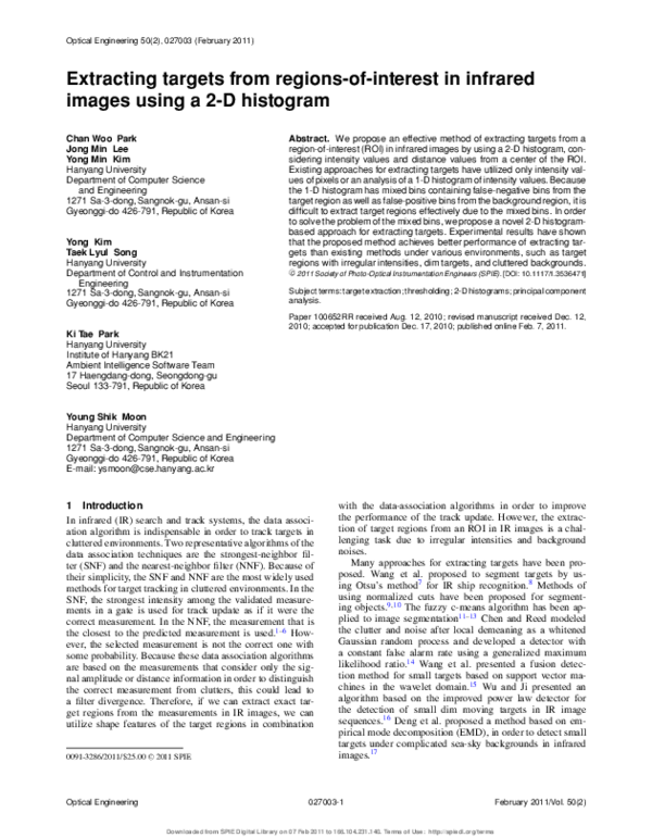 (PDF) Extracting targets from regions-of-interest in infrared images ...