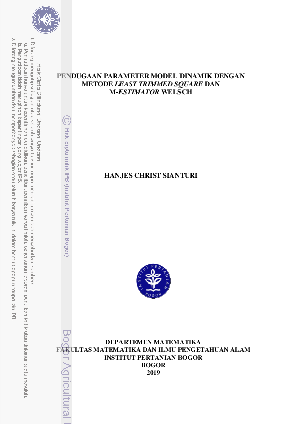 (PDF) Pendugaan Parameter Model Dinamik dengan Metode Least Trimmed ...
