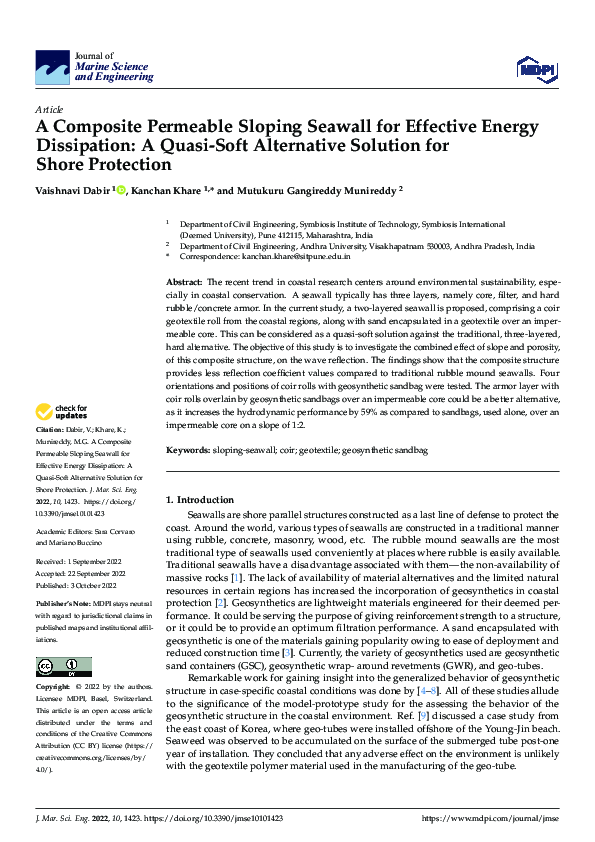 (PDF) A Composite Permeable Sloping Seawall for Effective Energy ...