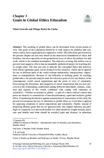 (PDF) Goals in Global Ethics Education
