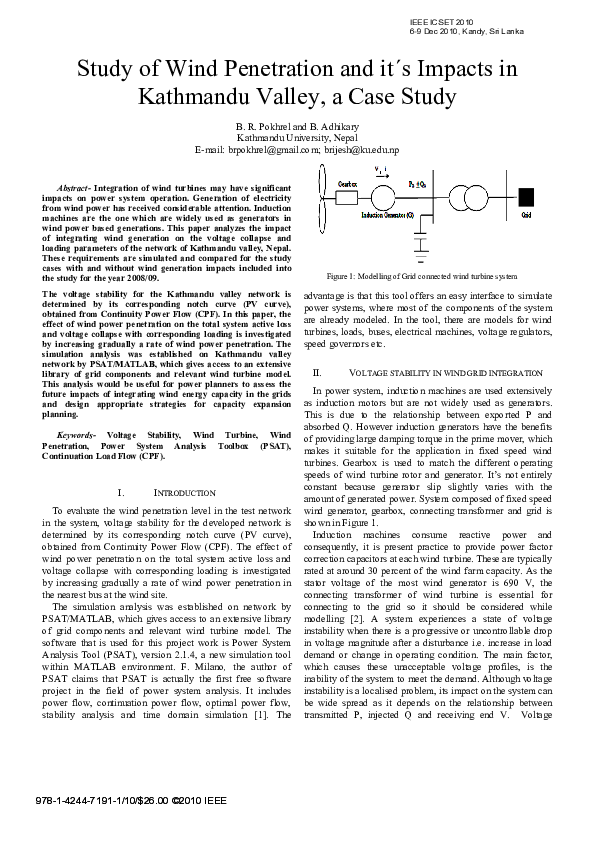 (PDF) Study of wind penetration and it's impacts in Kathmandu valley, a ...
