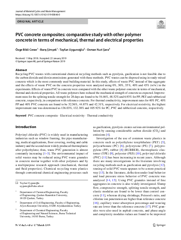 (PDF) PVC concrete composites: comparative study with other polymer ...