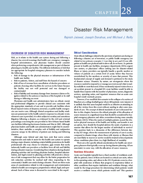 (PDF) Disaster Risk Management