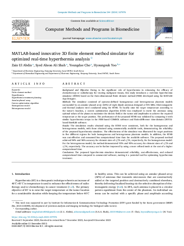 Pdf Matlab Based Innovative 3d Finite Element Method Simulator For Optimized Real Time