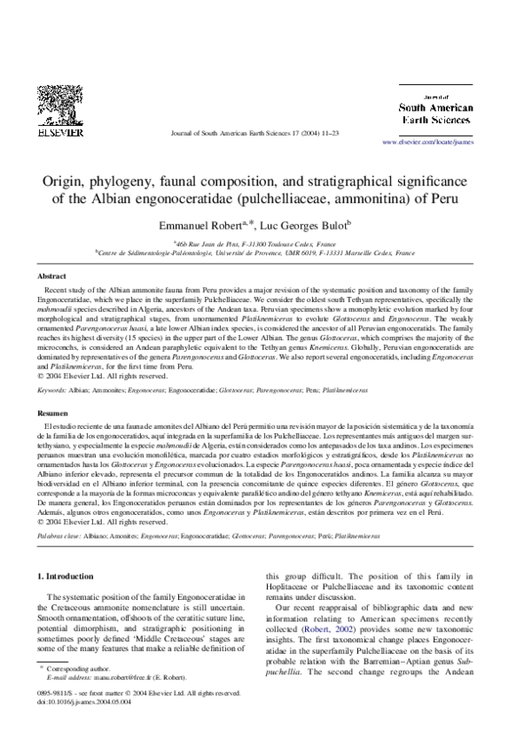 (PDF) Origin, phylogeny, faunal composition, and stratigraphical ...