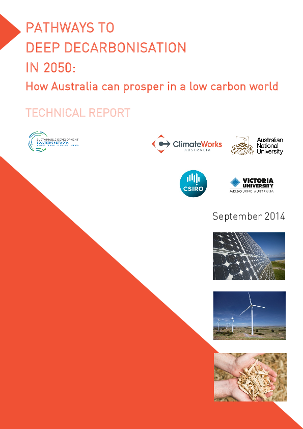 (PDF) Pathways to deep decarbonization in Australia
