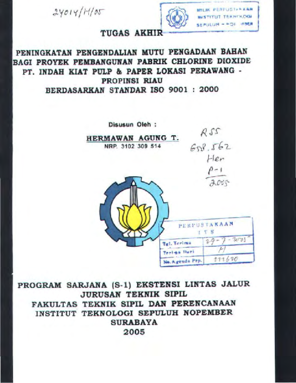 (PDF) Peningkatan Pengendalian Mutu Pengadaan Bahan Bagi Proyek ...