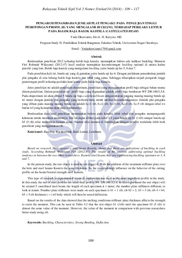 (PDF) Pengaruh Penambahan Jumlah Plat Pengaku Pada Pengujian Tinggi ...
