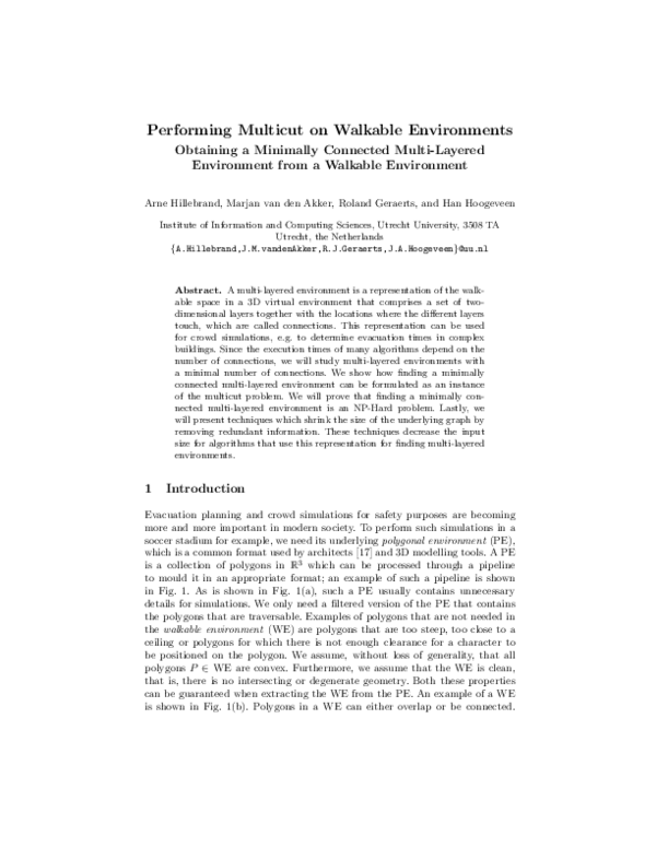 (PDF) Performing Multicut on Walkable Environments