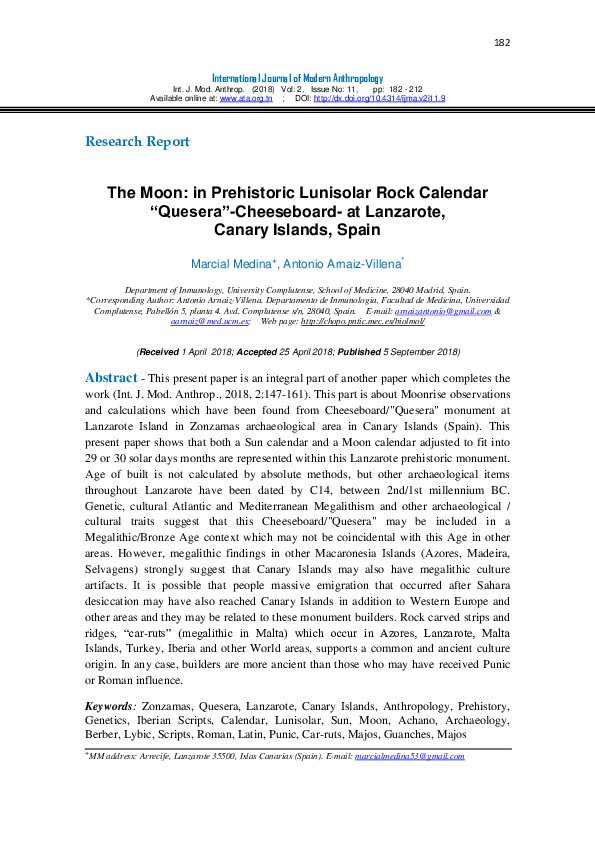 (PDF) The moon: in prehistoric lunisolar rock calendar “quesera ...