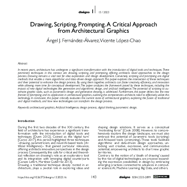(PDF) Drawing, Scripting, Prompting. A Critical Approach from ...