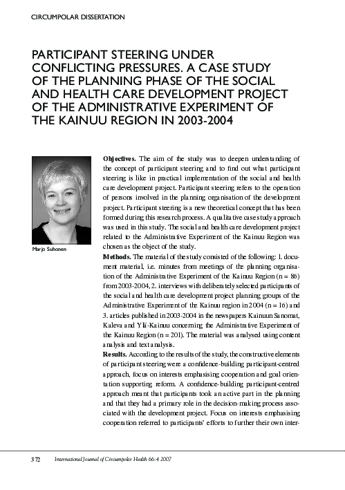 (PDF) Participant steering under conflicting pressures. A case study of ...