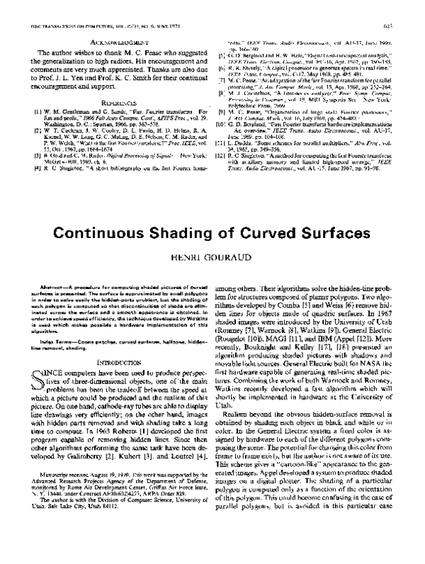 (PDF) Continuous shading of curved surfaces