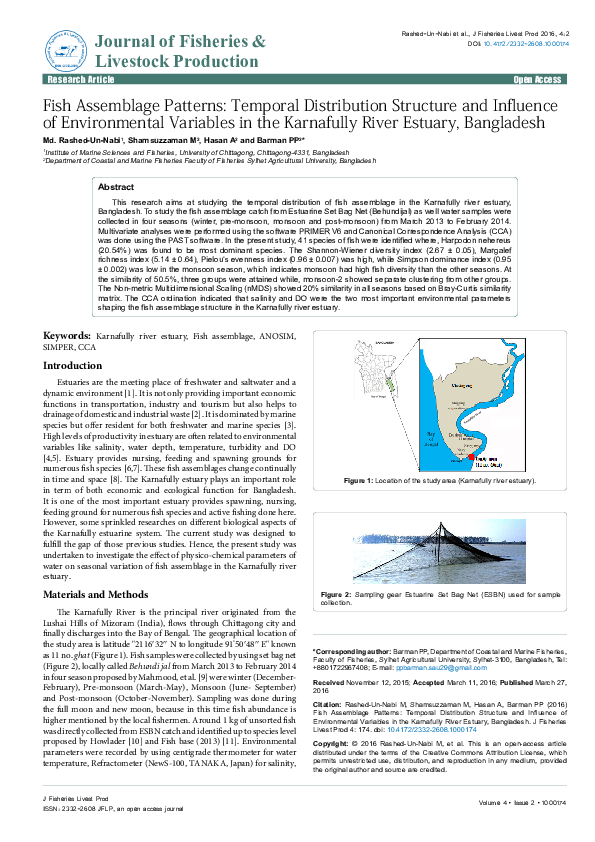 (PDF) Fish assemblage patterns: Temporal distribution structure and influence of environmental ...