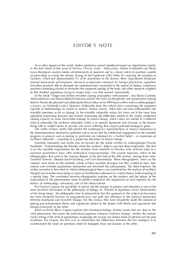 (PDF) Carta do editor