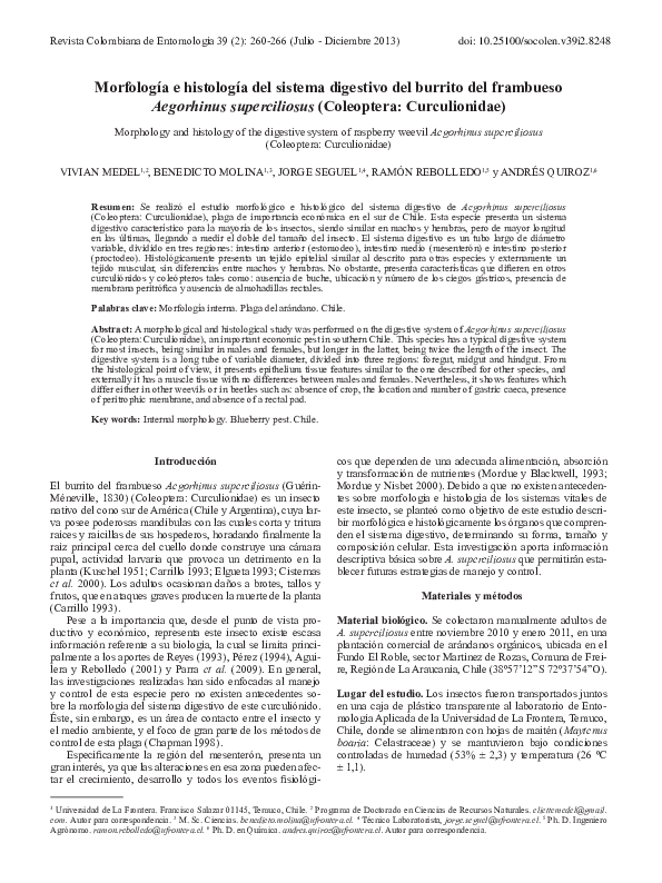 (PDF) Morphology and histology of the digestive system of raspberry ...