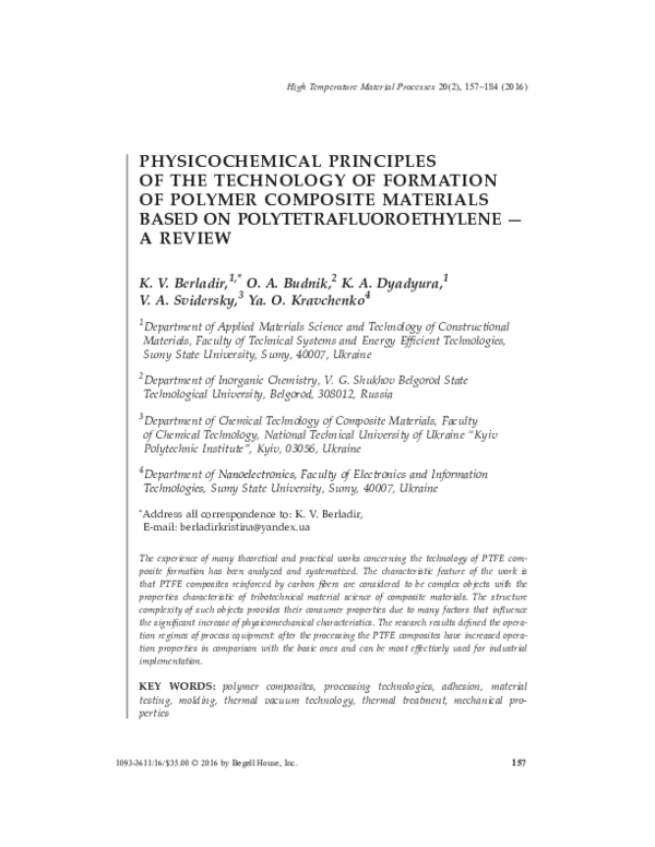 (PDF) Physicochemical Principles of the Technology of Formation of ...