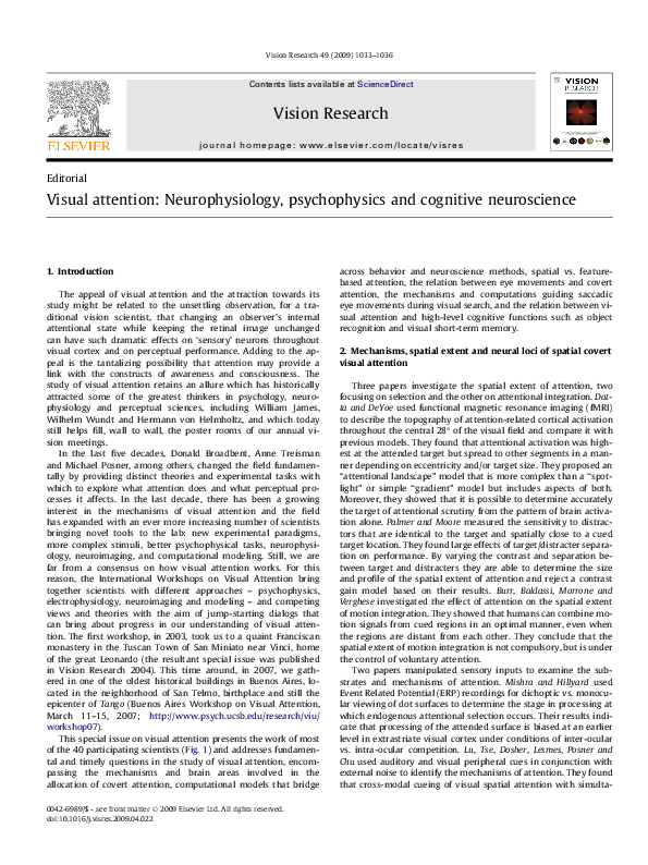 (PDF) Visual attention: Neurophysiology, psychophysics and cognitive ...