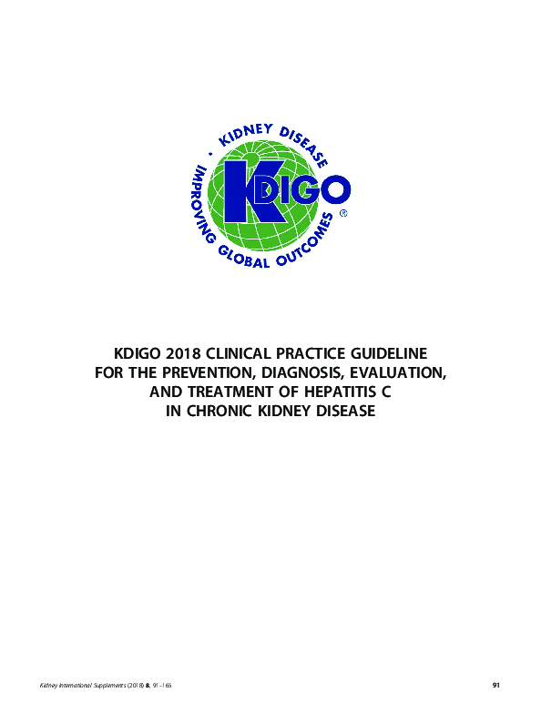 (PDF) KDIGO 2022 Clinical Practice Guideline for the Prevention, Diagnosis, Evaluation, and ...