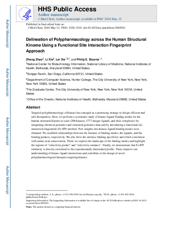 (PDF) Delineation of Polypharmacology across the Human Structural ...
