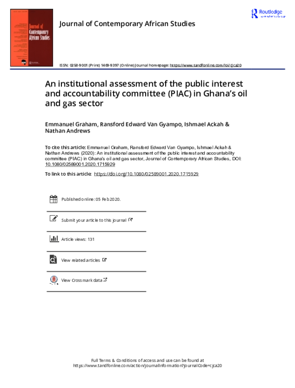 (PDF) An institutional assessment of the public interest and ...