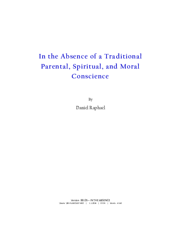 (PDF) In the Absence of a Traditional Parental, Spiritual, and Moral ...