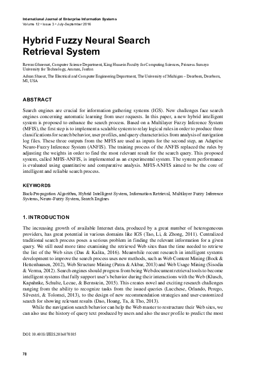 (PDF) Hybrid Fuzzy Neural Search Retrieval System | Rawan Ghnemat - Academia.edu